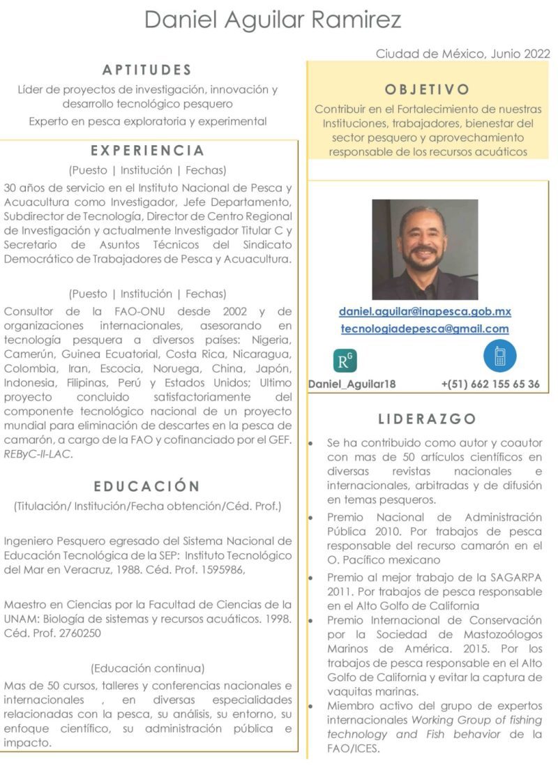 Curriculum vitae Daniel Aguilar Ramirez | SIDTPA Curriculum vitae Daniel Aguilar Ramirez | SIDTPA